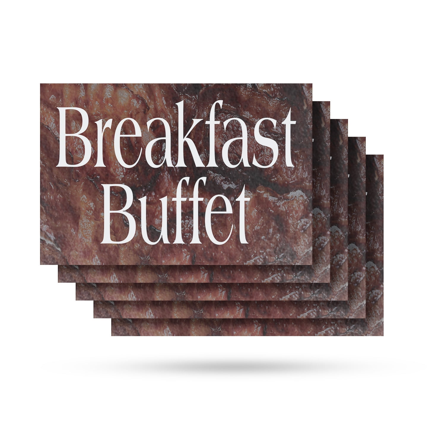Breakfast Buffet Vinyl Decal 5 Pack of 24 Inch x 36 Inch Weatherproof ...