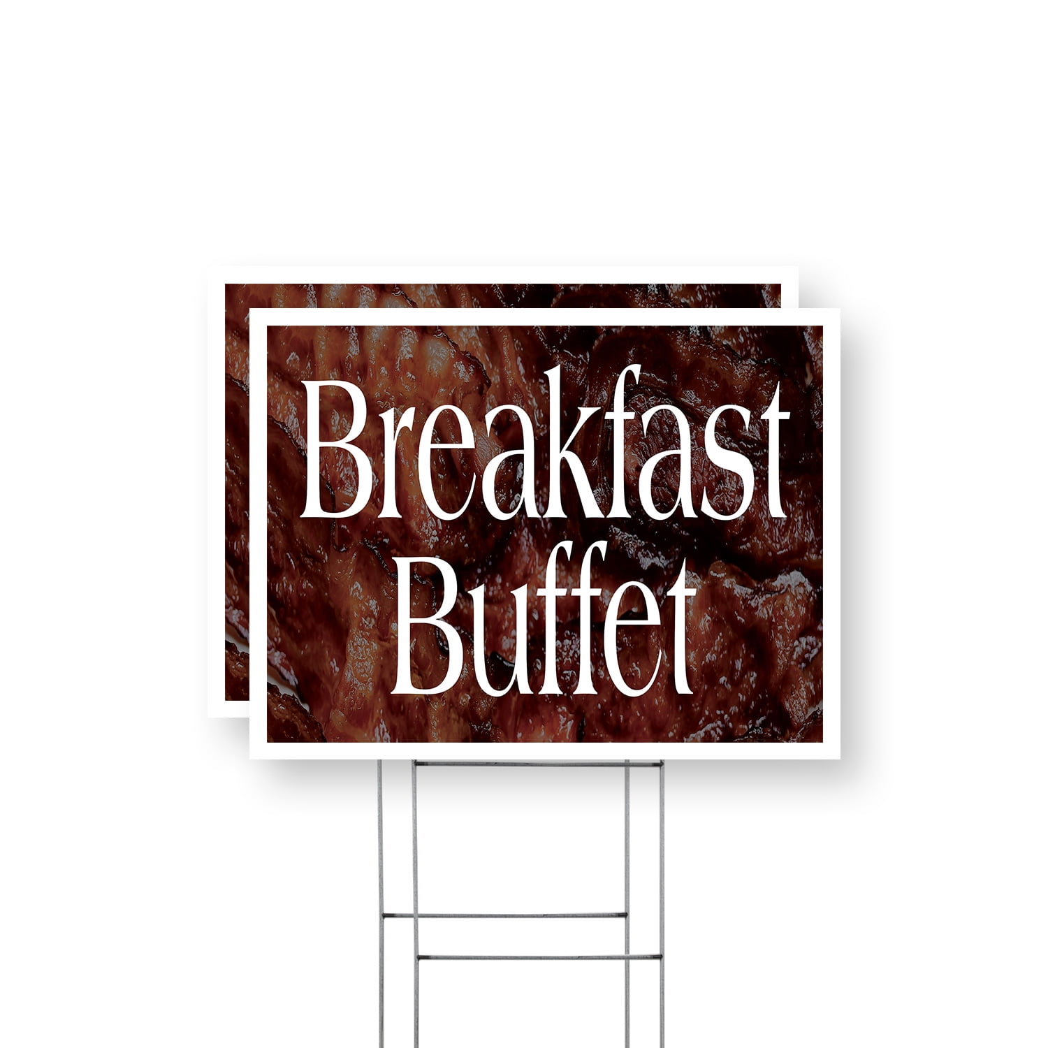 Breakfast Buffet Yard Sign 2 Pack of 18 Inch x 24 Inch Single Sided ...