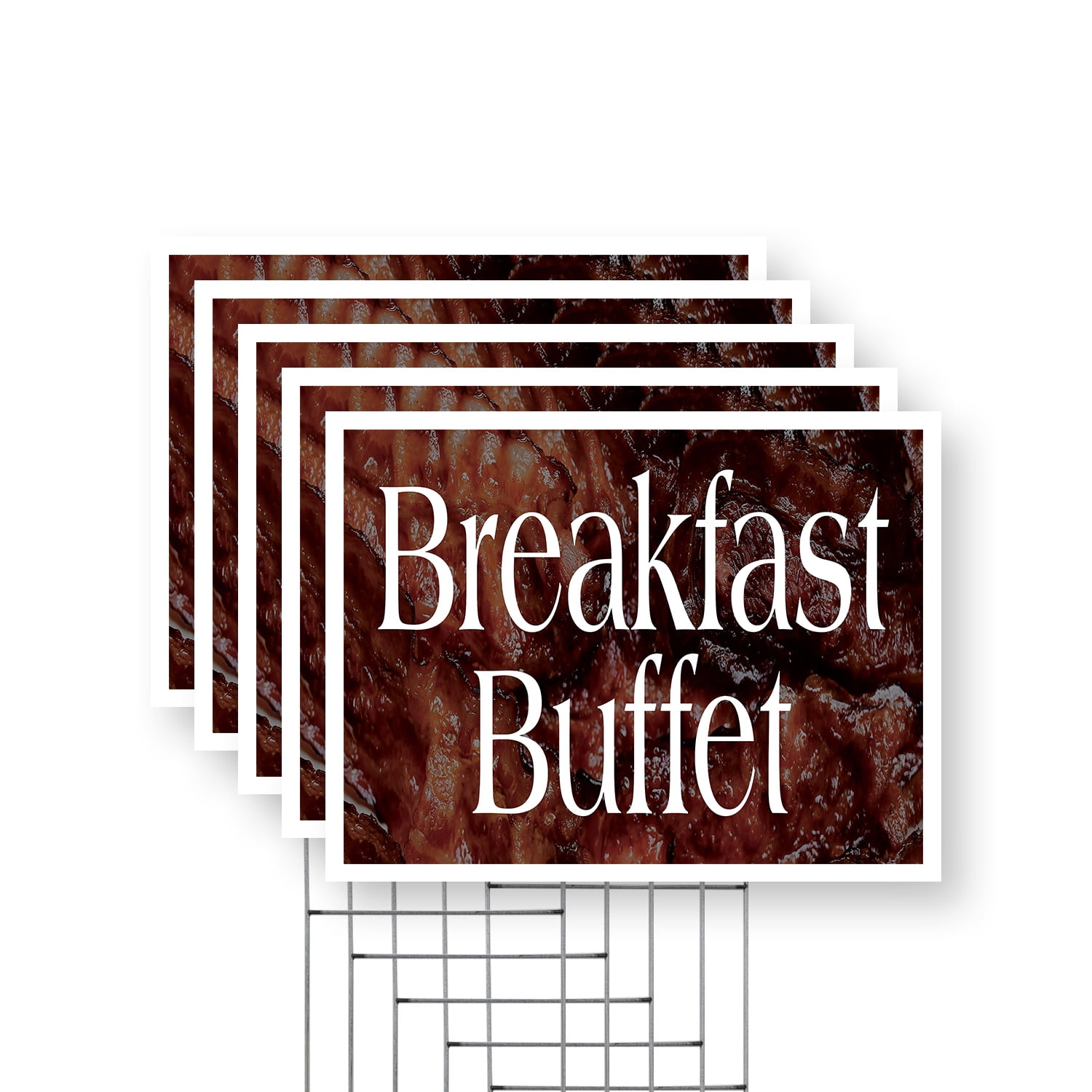 Breakfast Buffet Yard Sign 5 Pack of 12 Inch x 16 Inch Single Sided ...