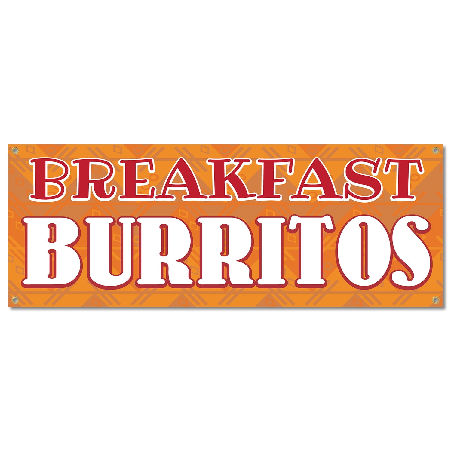Breakfast Burritos | 18" X 48" Banner | Outdoor Vinyl Sign With ...