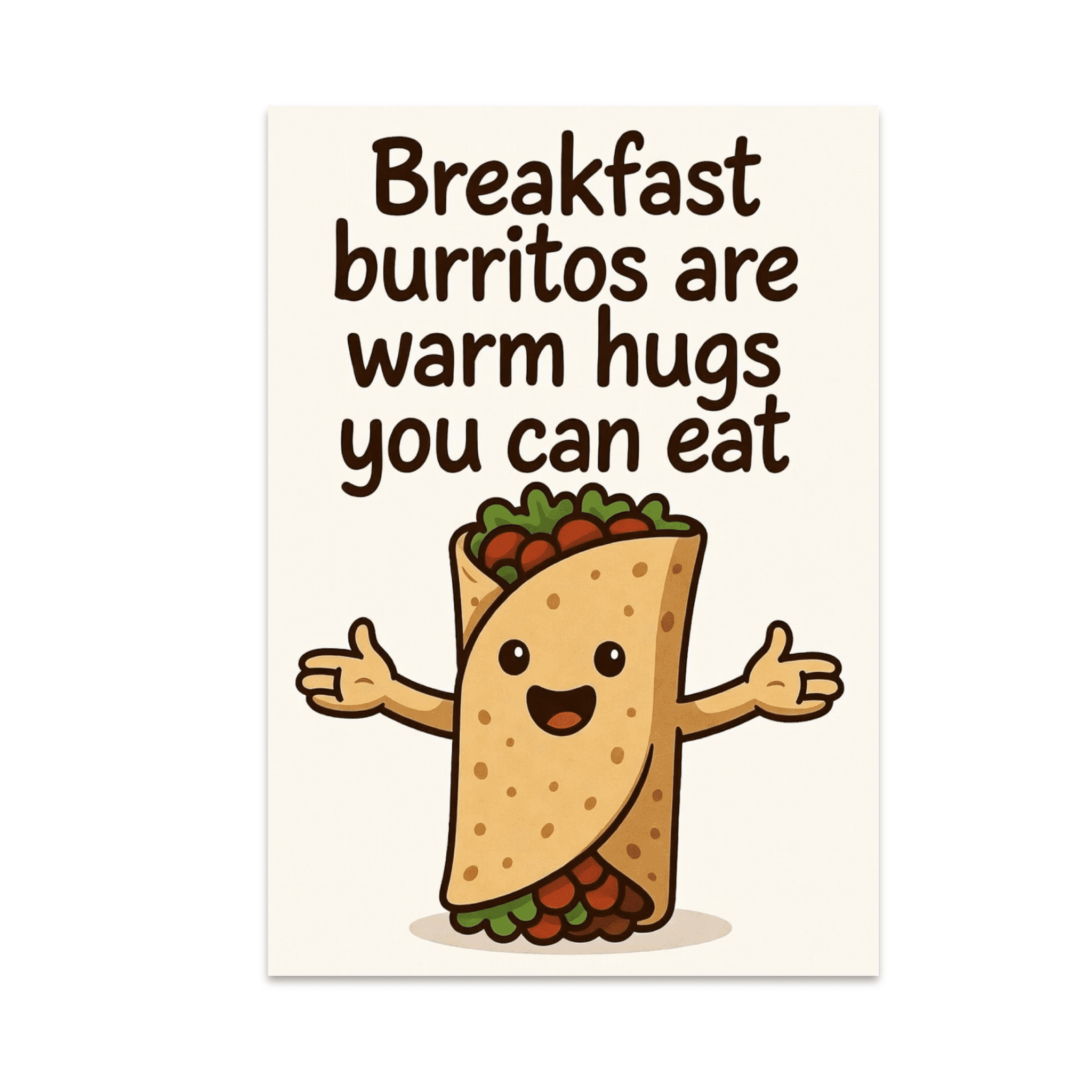 Breakfast Burritos Are Warm Hugs You Can Eat - Foodie Wall Art - 13x19 ...