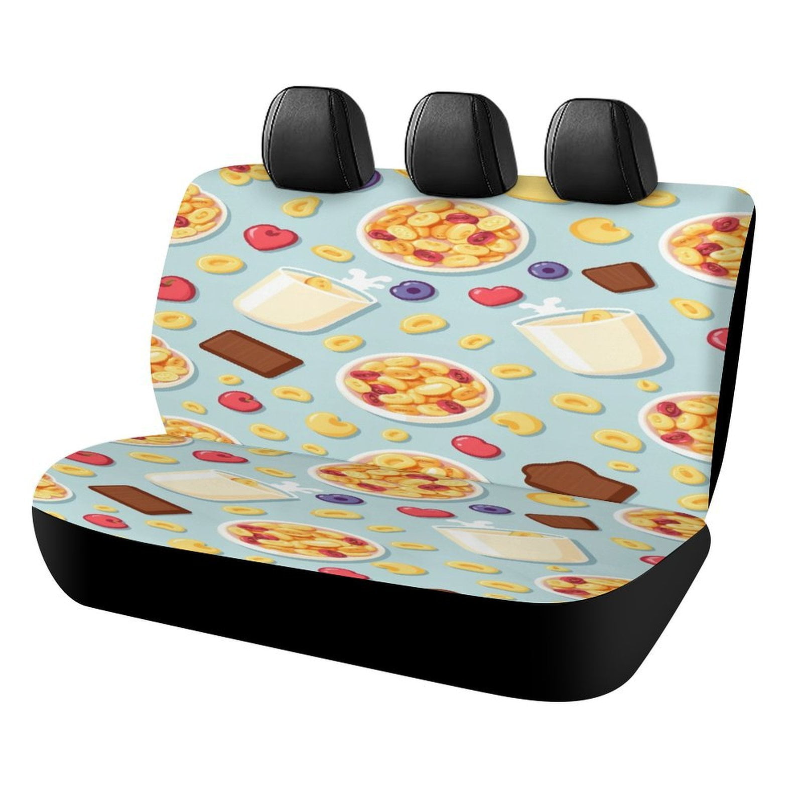 Breakfast Cereal Milk Pattern Car Back Seat Pad Useful Stain Resistant ...