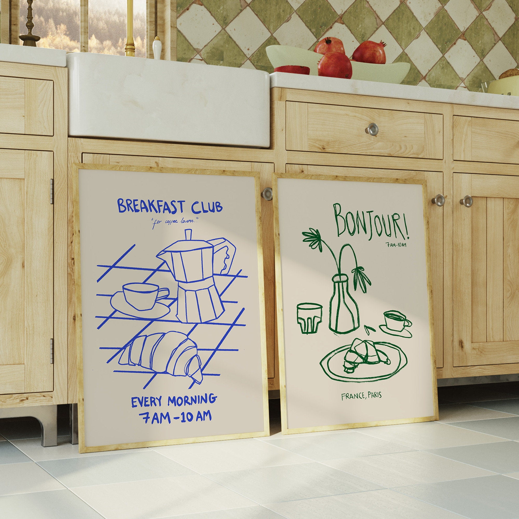 Breakfast Club Art Poster Modern Kitchen Wall Art Home Decor Office ...