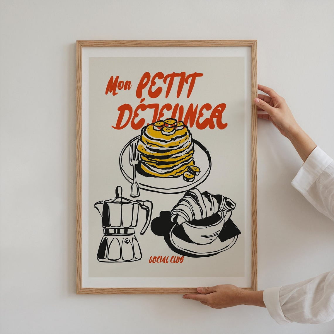 Breakfast Club Art Poster Pancake & Coffee Kitchen Decor , Foodie Home ...