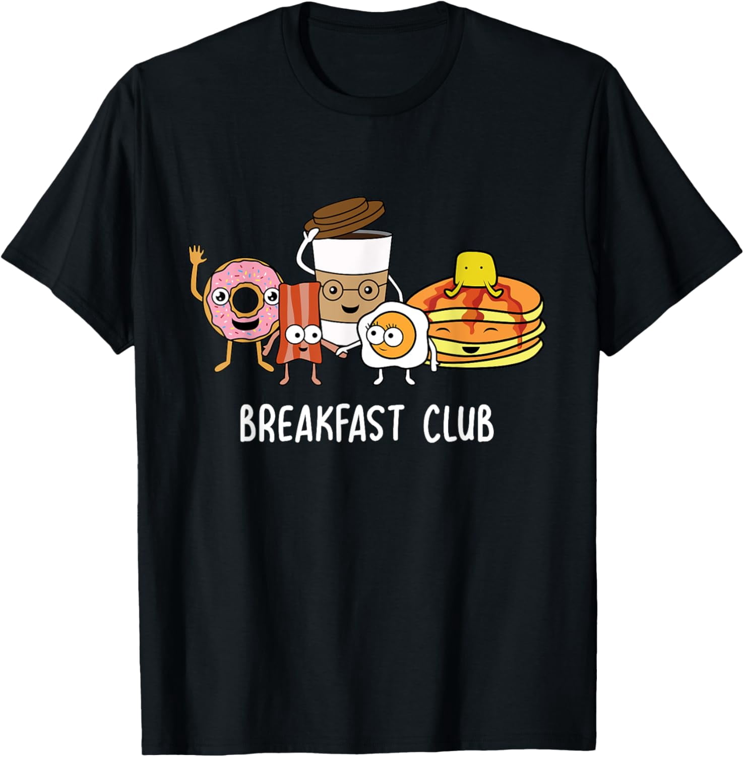 Breakfast Club Cute Kawaii Bfast Club Parody Funny Food Pun T-Shirt ...