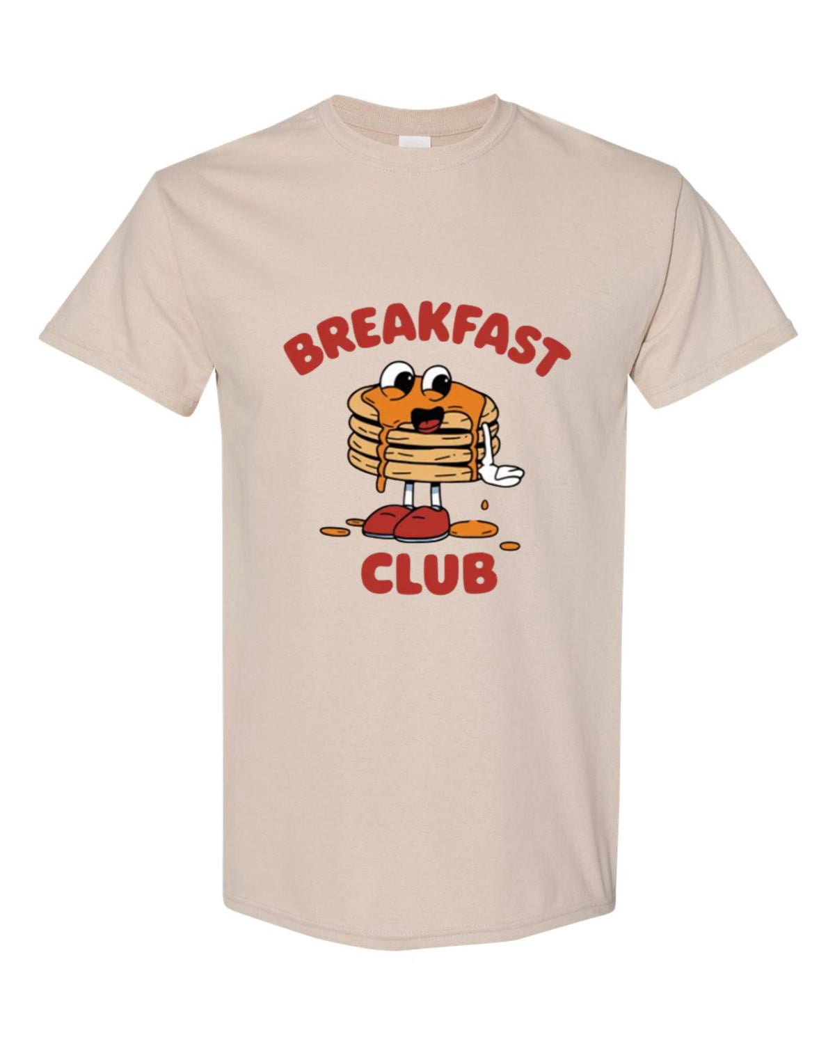 Breakfast Club Funny Morning Food Pancake Egg Cartoon T-Shirt, for men ...