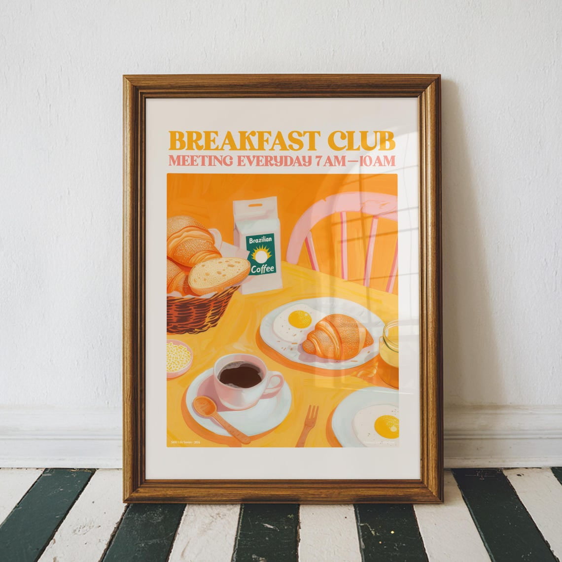 Breakfast Club Poster, Croissants Poster, French Breakfast Poster ...
