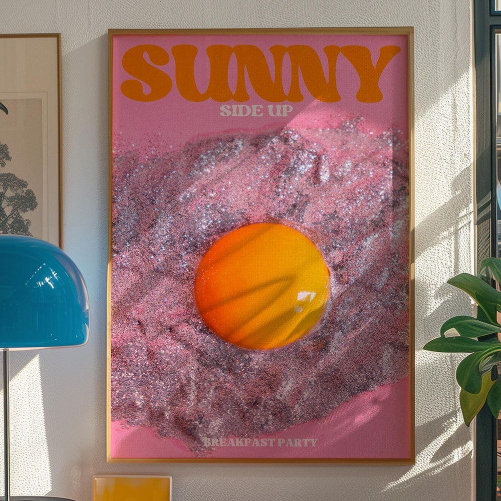 Breakfast Club Poster, Egg Poster, Retro Wall Decor, Vintage Poster ...