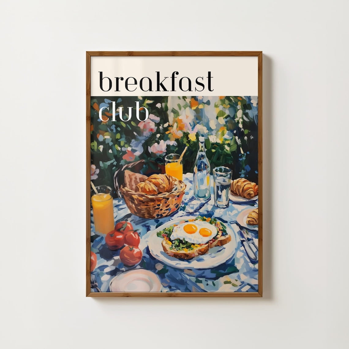 Breakfast Club Print Elegant Kitchen Art Food Print Breakfast Dining ...