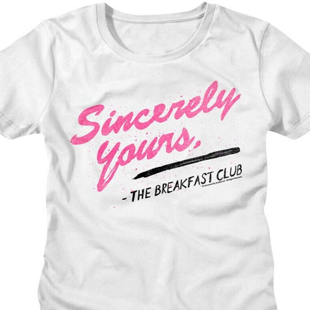 Breakfast Club Shirt Sincerely Yours Print Graphic Tees Letter to ...