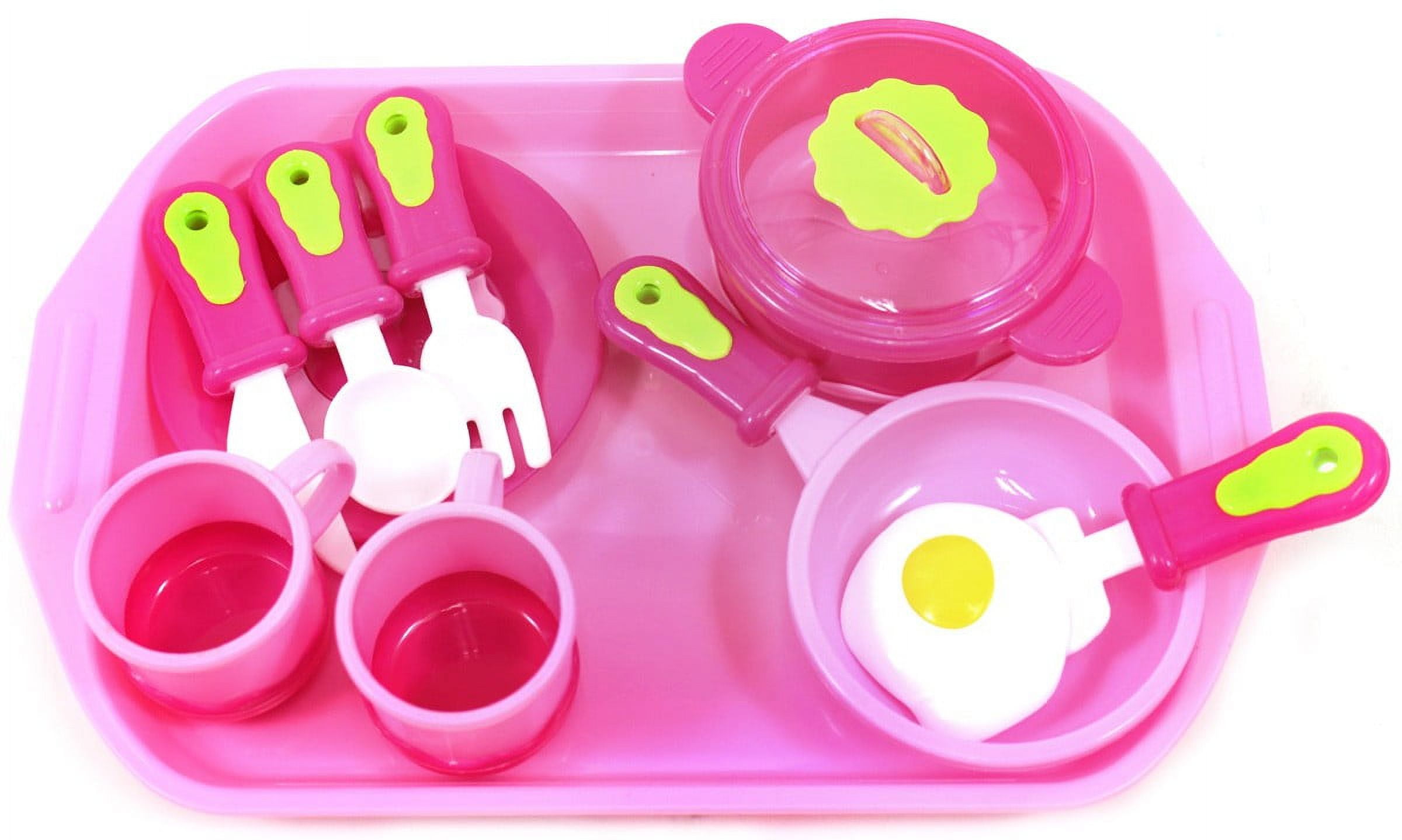 Breakfast Cookware Playset with Full Kitchen Set, Serving Tray, and ...