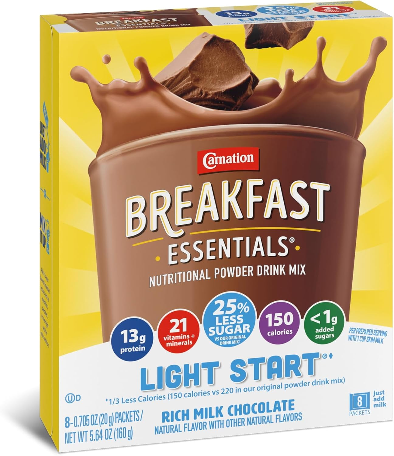 Breakfast Essentials Instant Complete Nutritional Drink, No Sugar Added ...