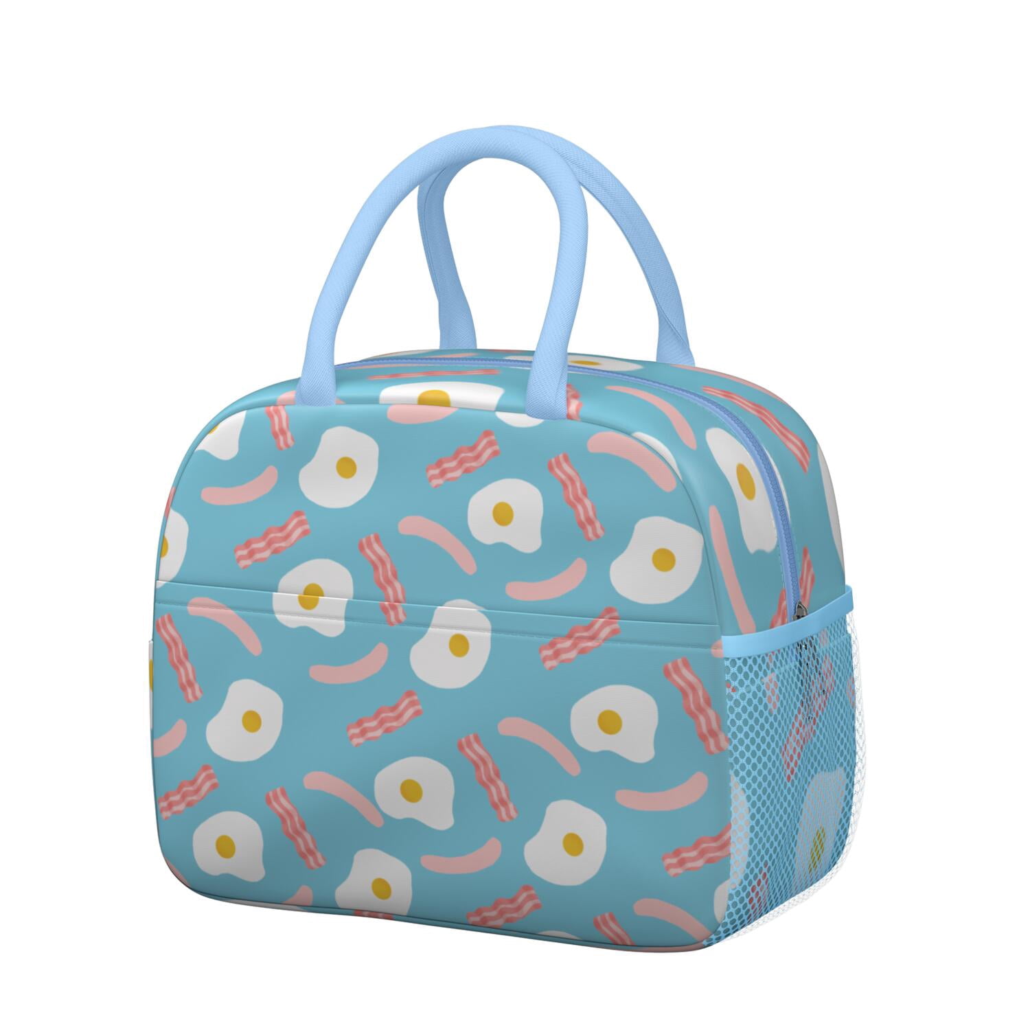 Breakfast Food Insulated Lunch Bag – Reusable Thermal Cooler Tote for ...