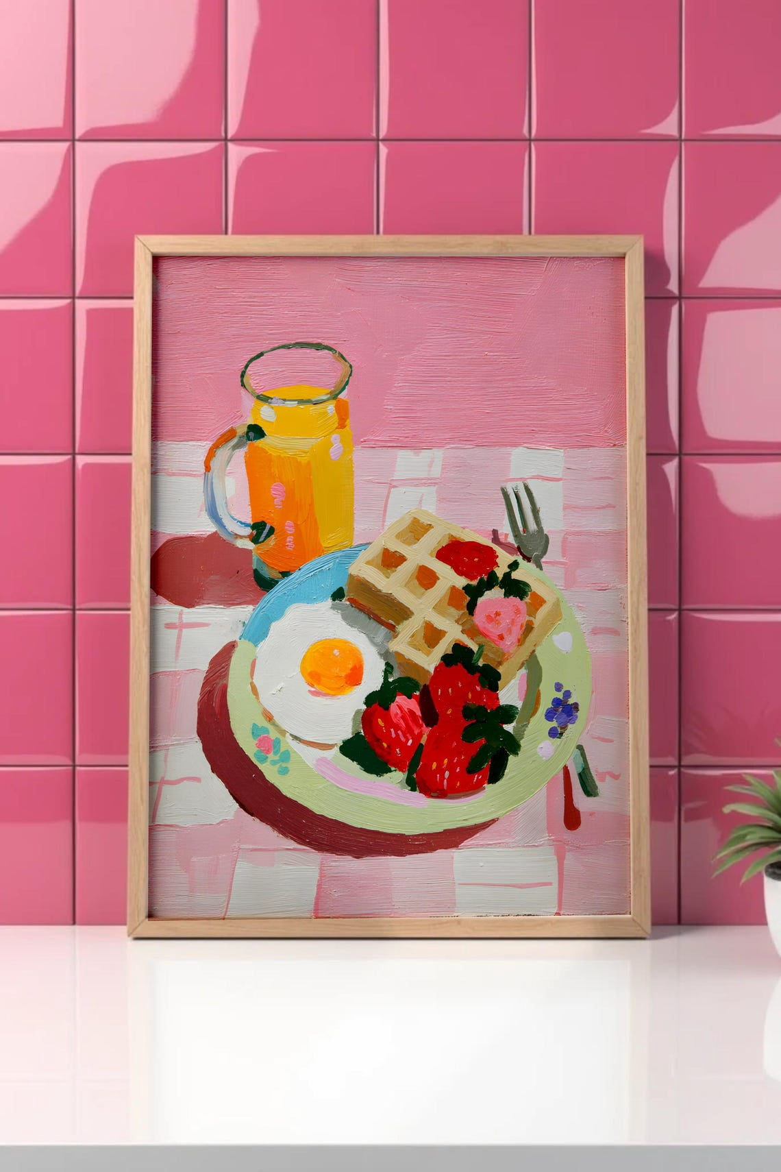 Breakfast Food On The Table Wall Art, Unframed Paper Poster 16x20in ...