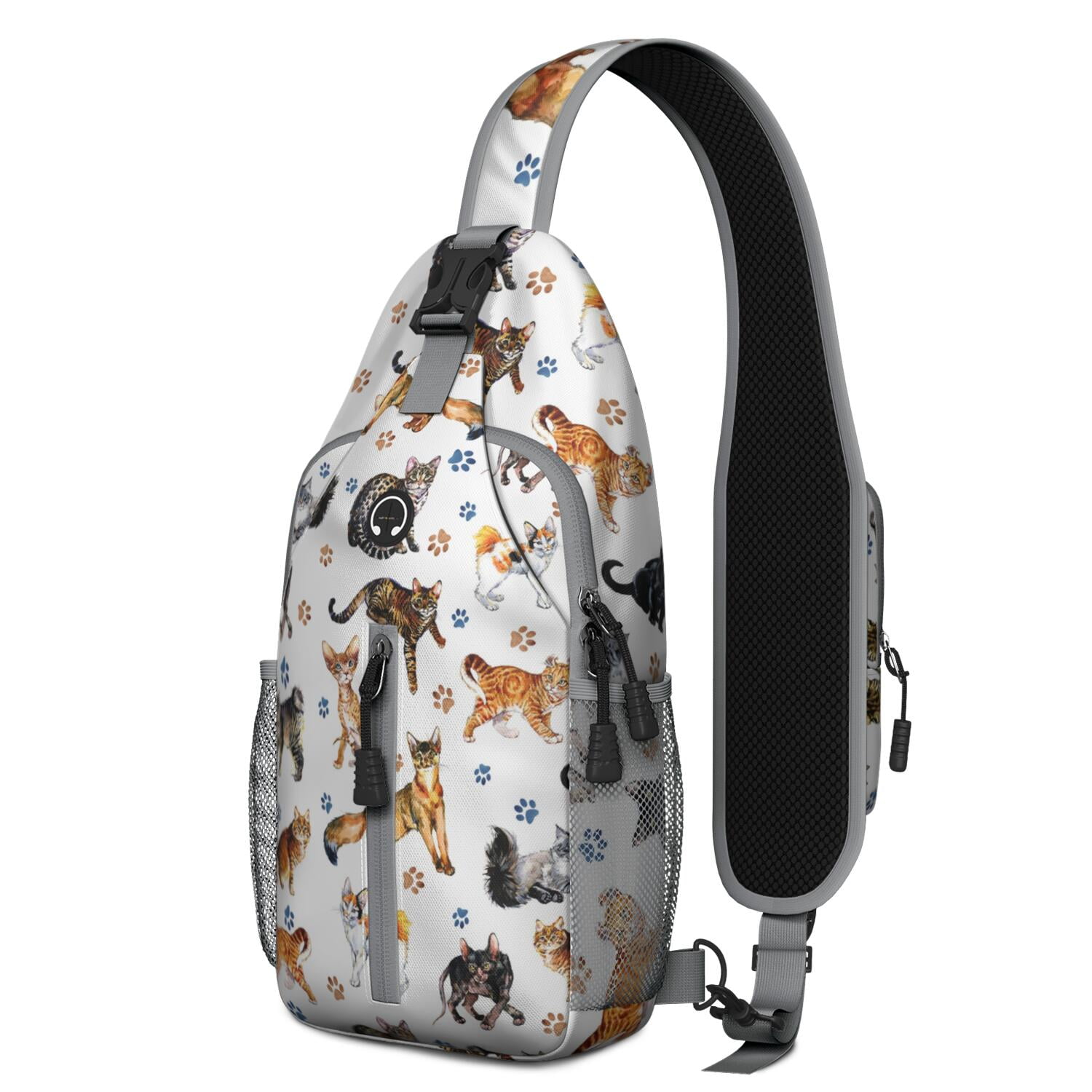Breakfast Food Sling Backpack with Fried Egg and Chick Illustration ...