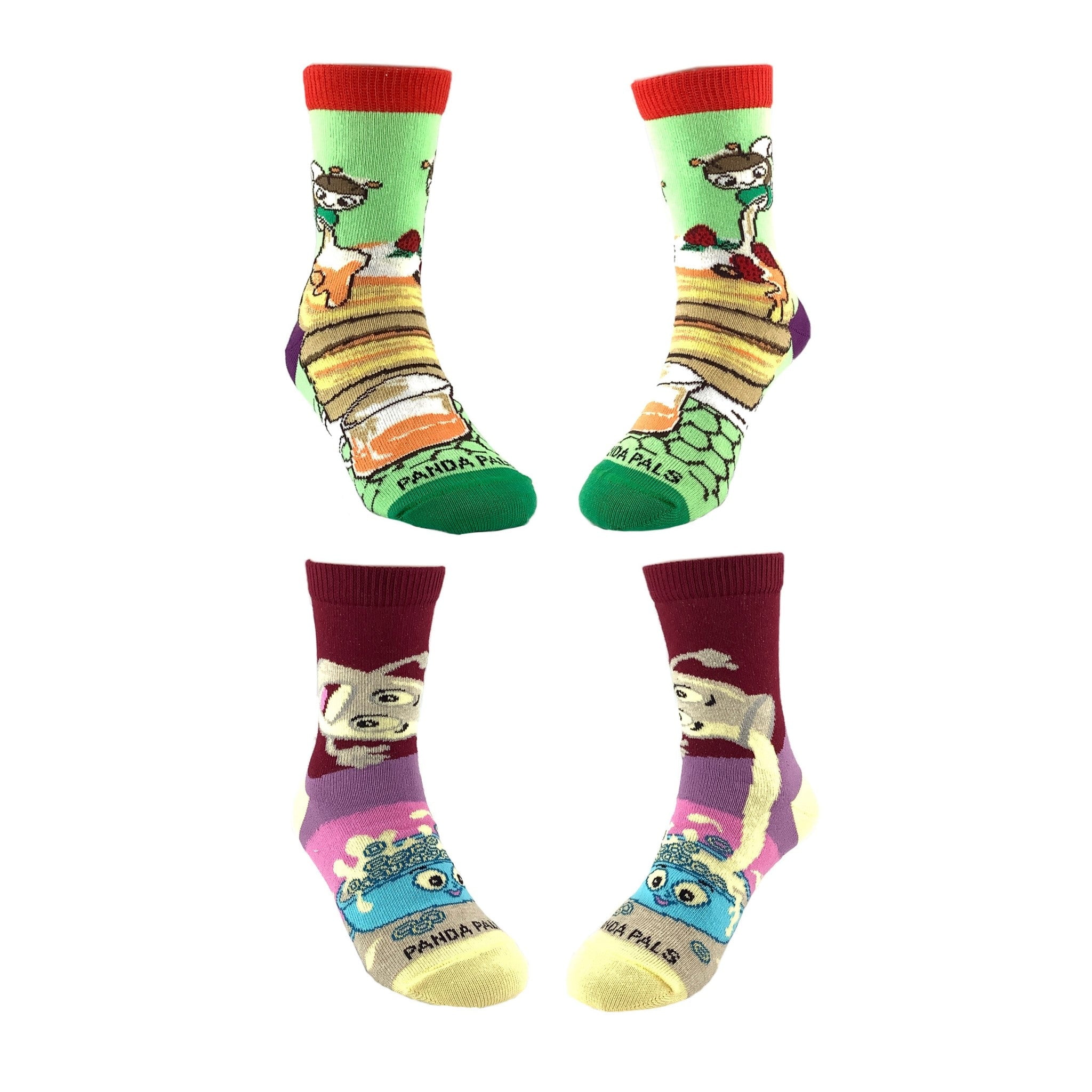 Breakfast Food Socks from the Sock Panda (Set of Two) (Ages 3-7) Size ...