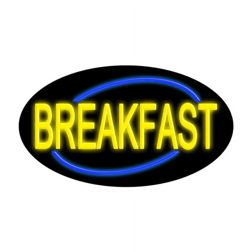 Breakfast-Glass Neon Sign Made in USA - Walmart.com