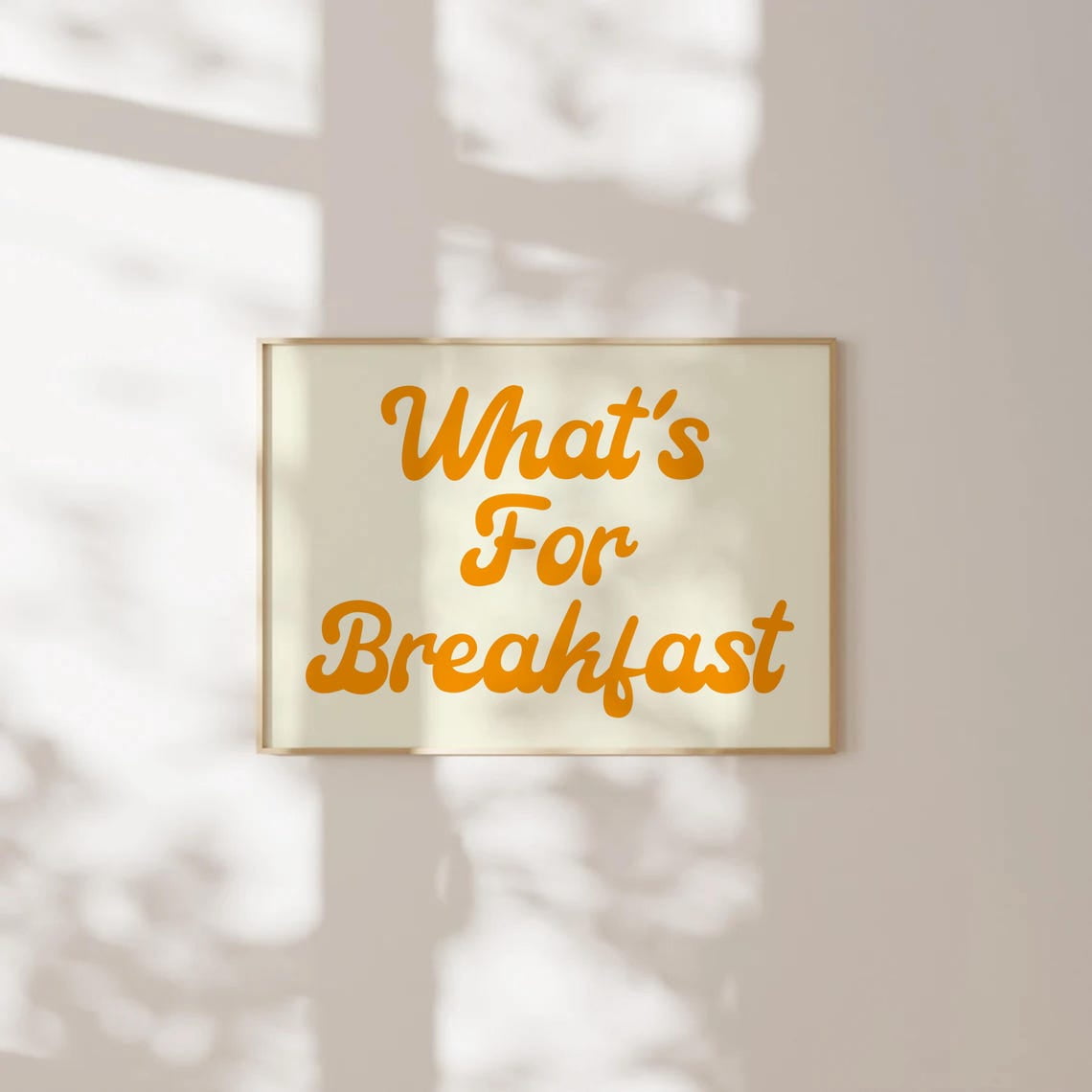 What's For Breakfast Horizontal Print Retro Kitchen Wall Art Mid ...