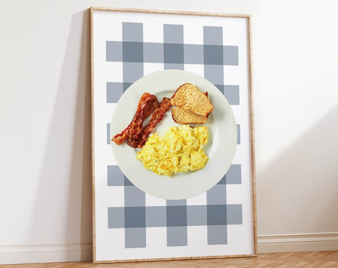 Breakfast Kitchen Wall Art Kitchen Decor Bacon Eggs Toast Print ...