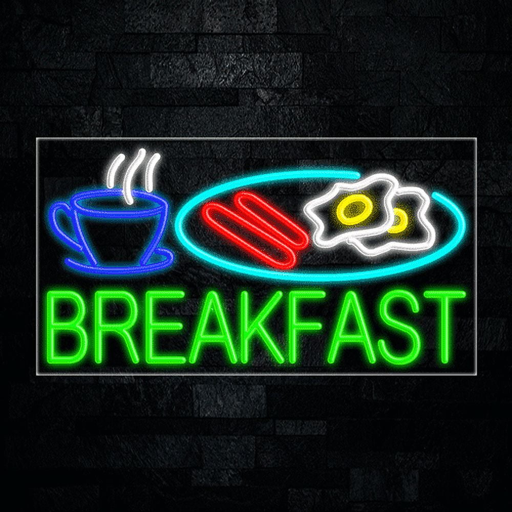 Breakfast LED Neon Sign 33"L x 18"H #31667 - Walmart.com
