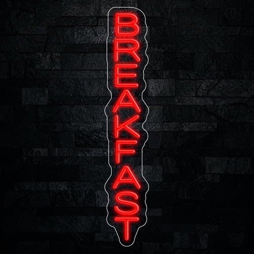Breakfast Neon LED Sign 5"L x 27"H #32966 - Walmart.com