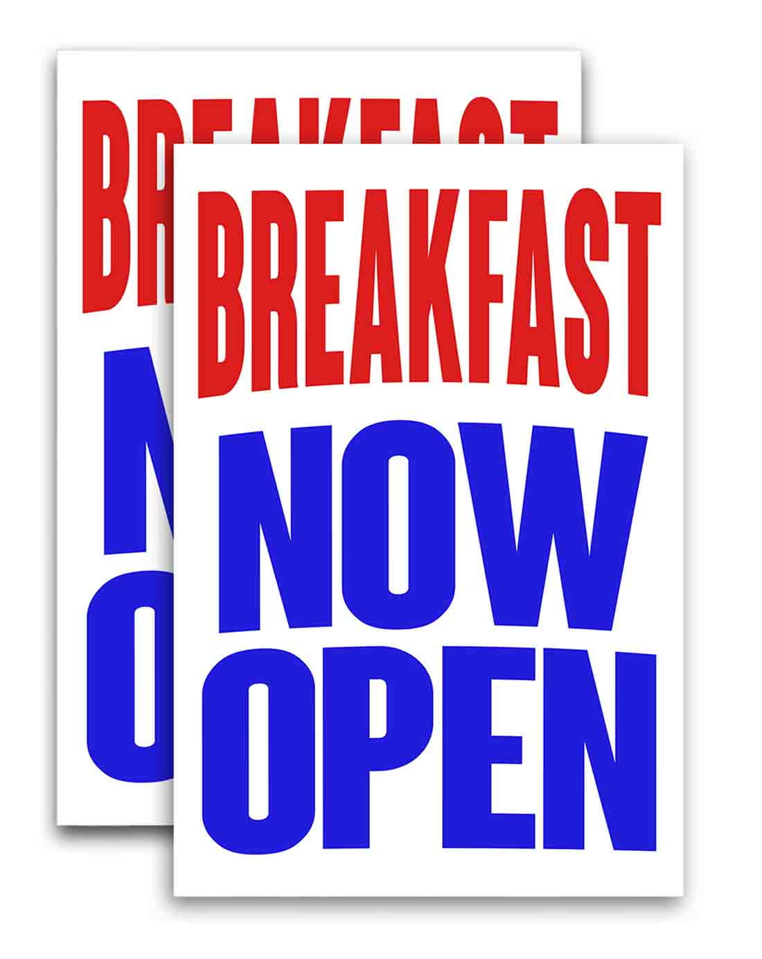 Breakfast Now Open (24" X 36") Vinyl Decal Only (Pack of 2) |Sign ...