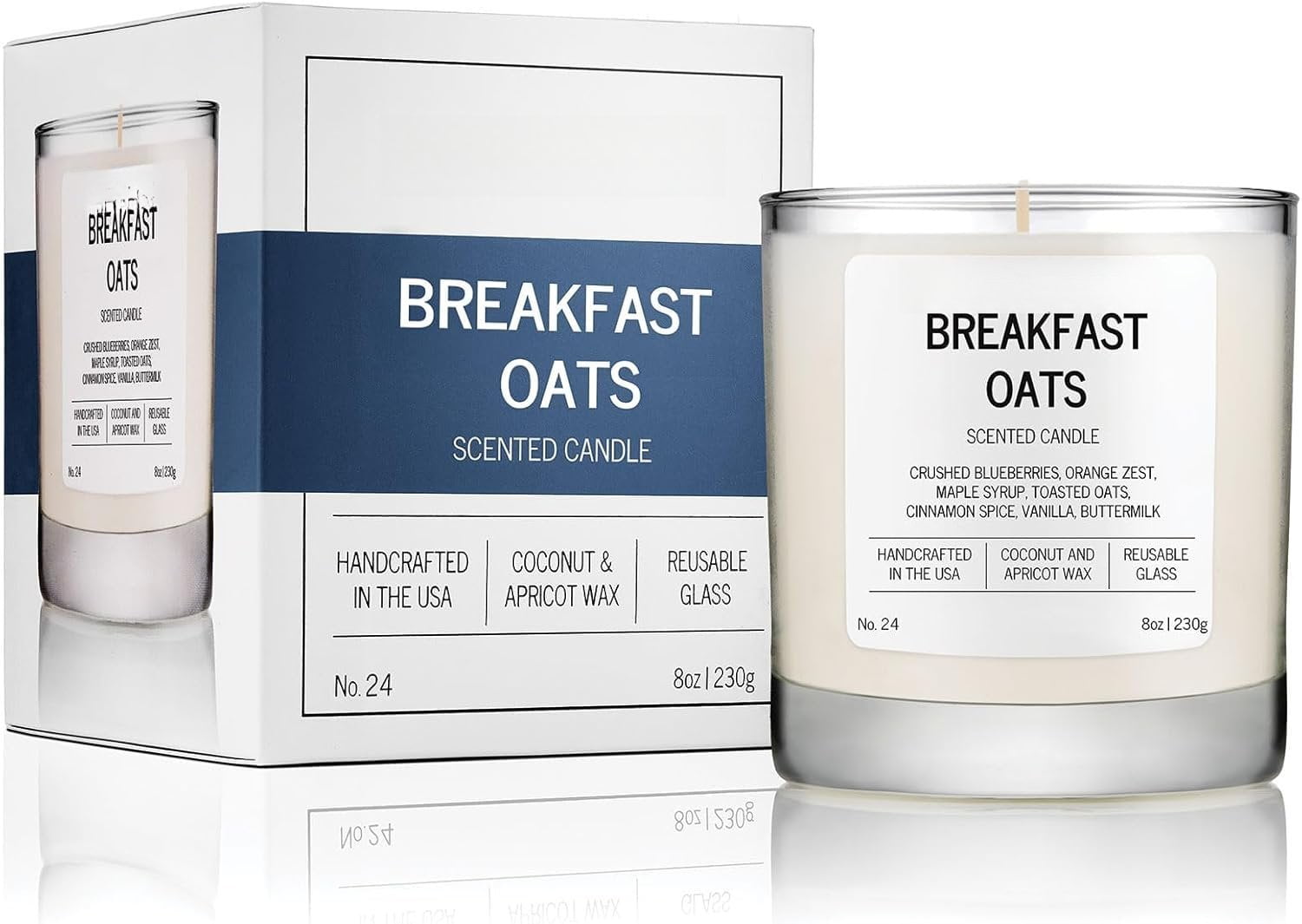 Breakfast Oats Scented Candle - Vanilla, Maple & Cinnamon - Non Coconut ...