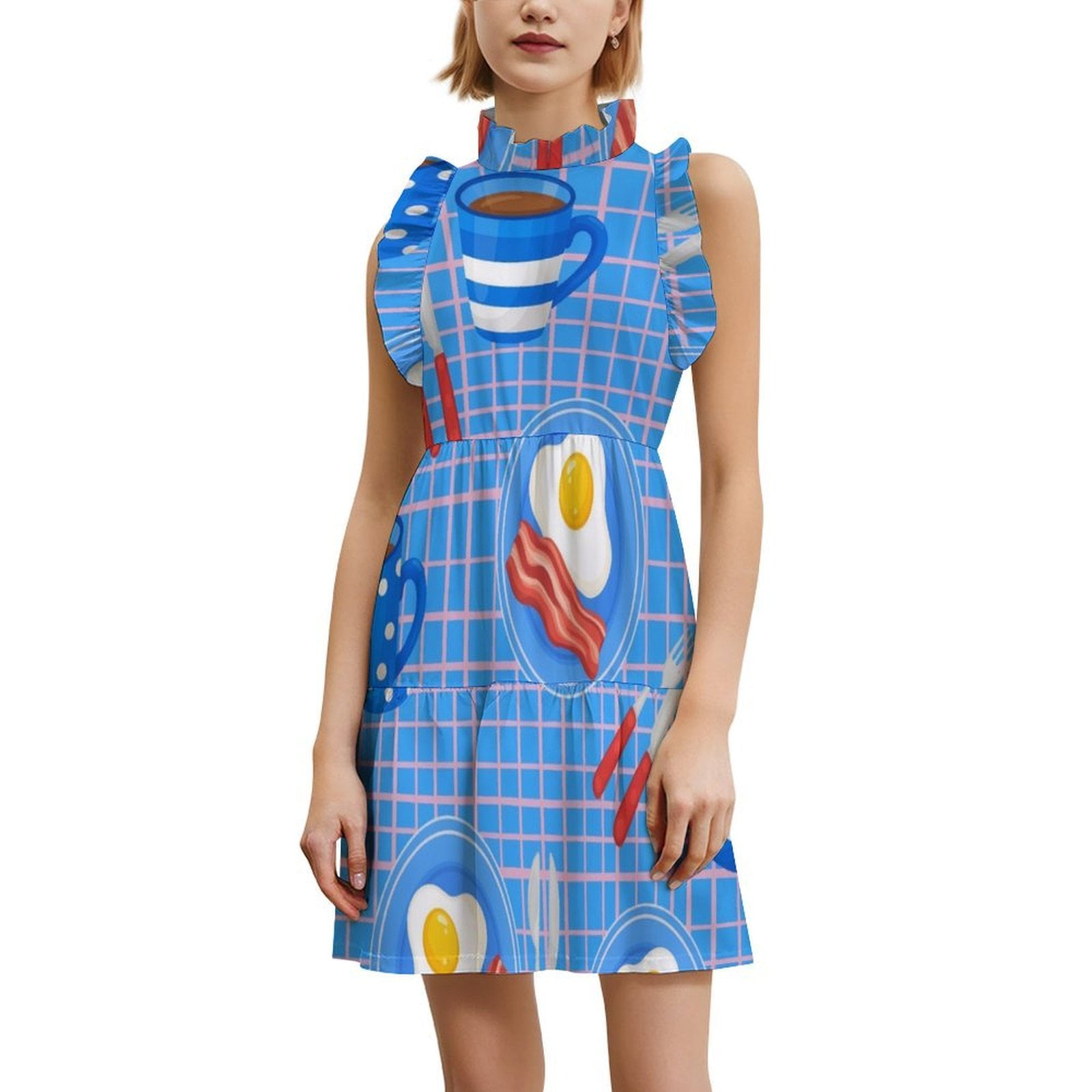 Breakfast Plates Coffee Mugs Cutlery Pattern Women's Fashion Casual ...