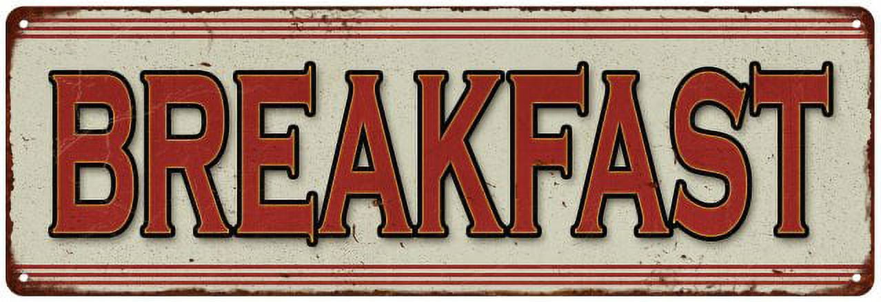 Breakfast Restaurant Diner Food Vintage Look Metal Sign 6x18 ...
