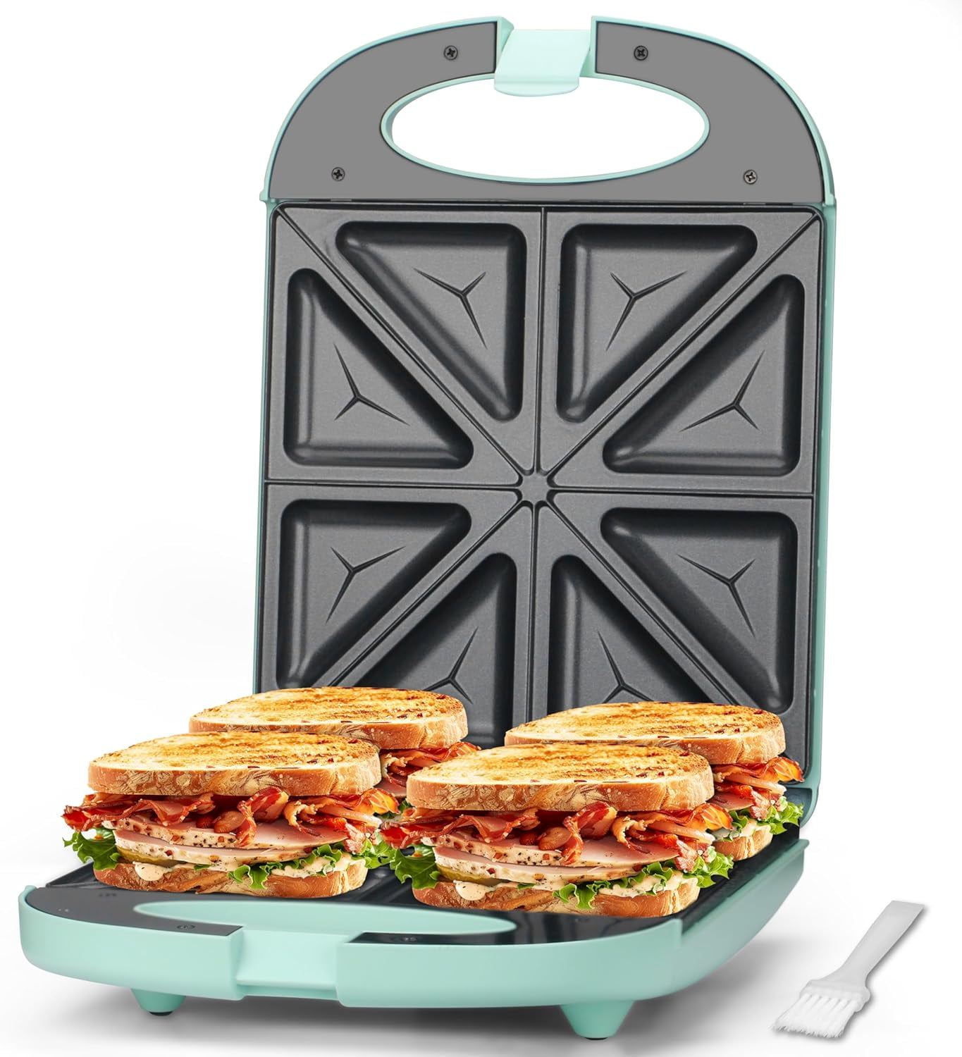 Breakfast Sandwich Maker, 4 Slices of Panini Grill Press Sandwich Maker ...