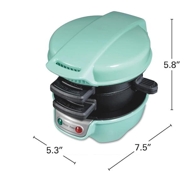 Breakfast Sandwich Maker with Egg Cooker Ring, Customize Ingredients ...