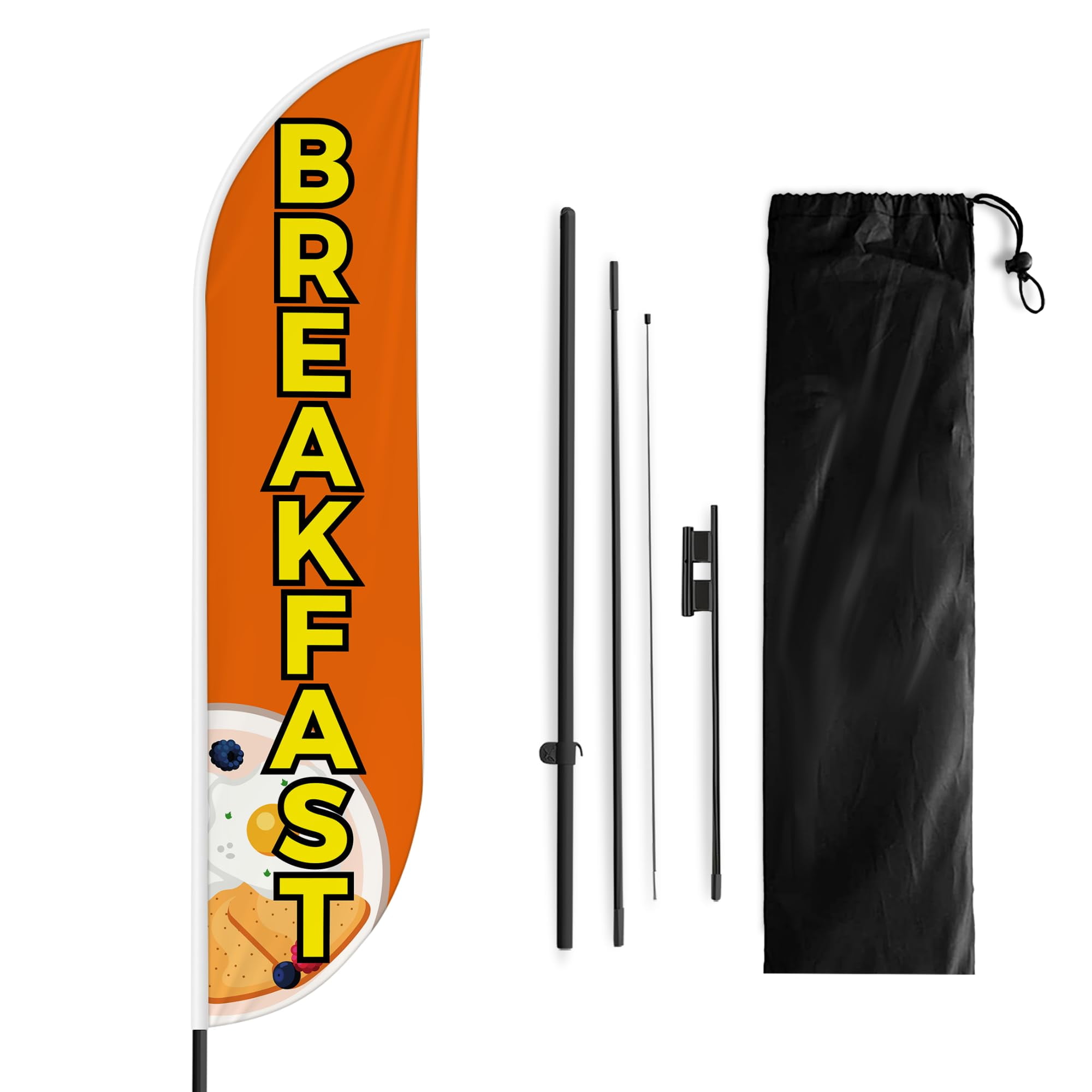 Breakfast Sign feather flag Pole Mount for Outdoor by Mavis Print | 15 ...