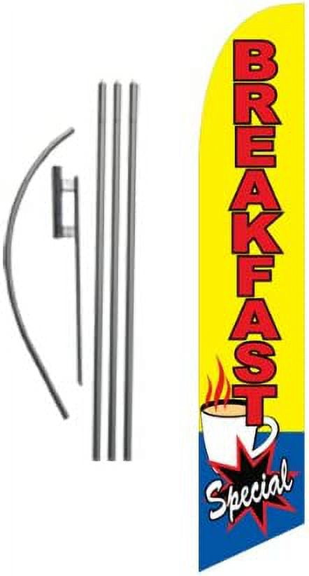 Breakfast Special Restaurant Advertising Feather Banner Swooper Flag ...