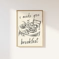 Breakfast Table Art Print Retro Kitchen Cafe Illustration Home Decor ...