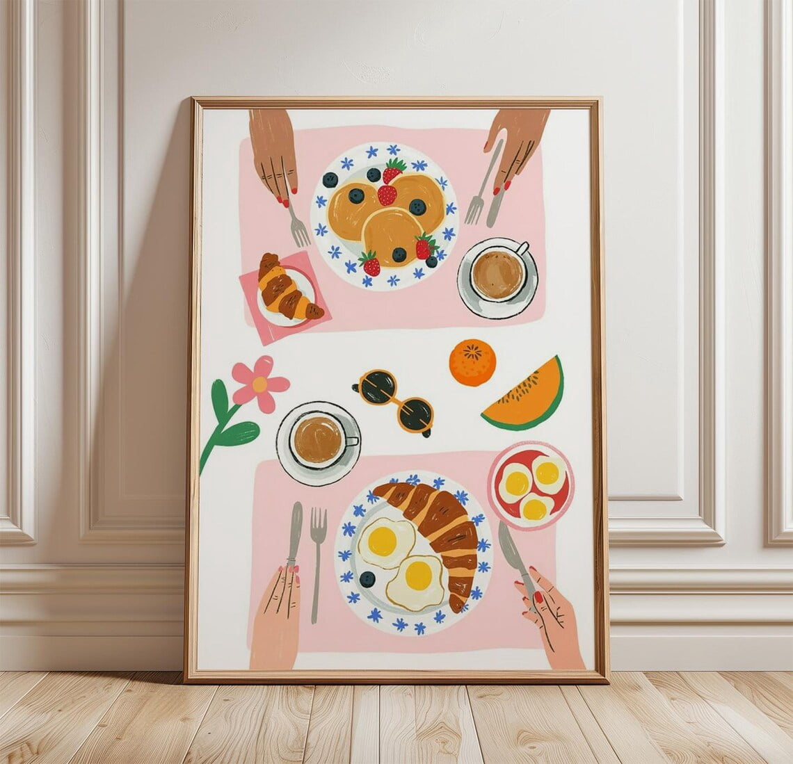 Breakfast Table Coquette Kitchen Cute Food Illustration Scandinavian ...