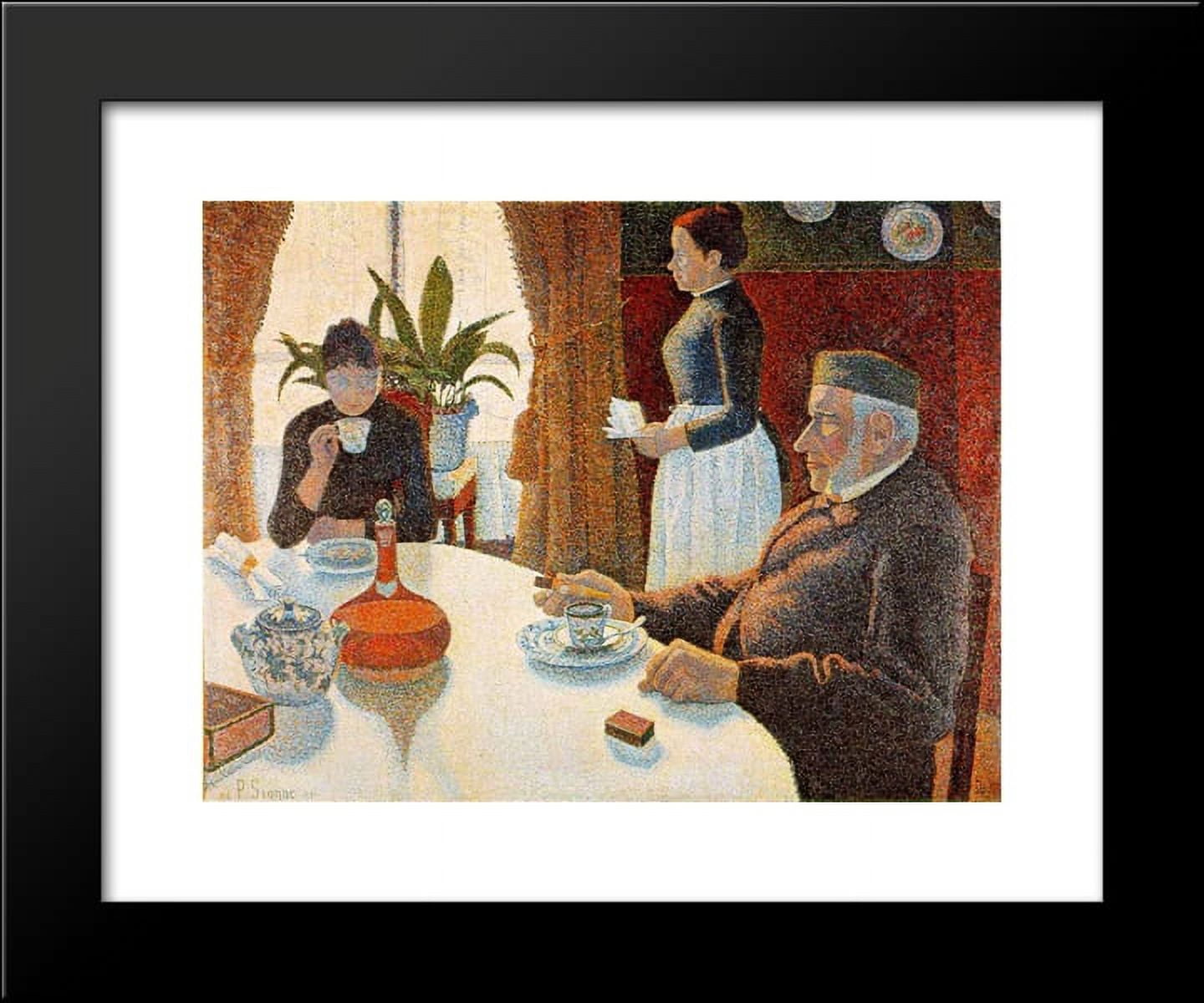 Breakfast (The Dining Room) 20x24 Framed Art Print by Paul Signac ...