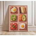 Breakfast Toast Avocado Fruit Brunch Colorful Kitchen Foodie Art Print ...