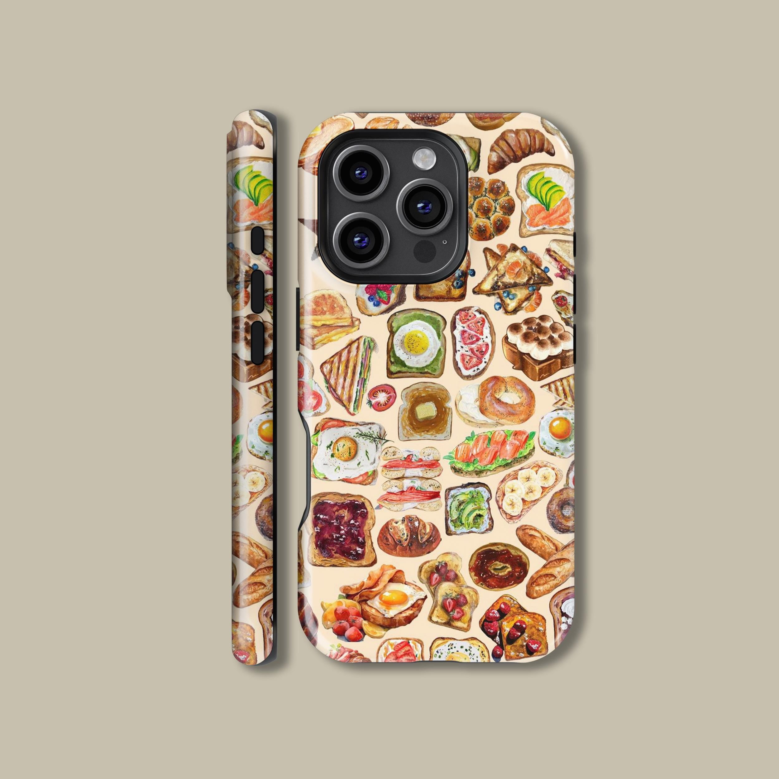 Breakfast Toast Food Collage Case for iPhone Samsung Brunch - Walmart.com