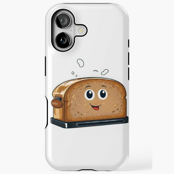 Breakfast Toaster Cute Cartoon Funny Artwork iPhone 17 through 11 Pro ...