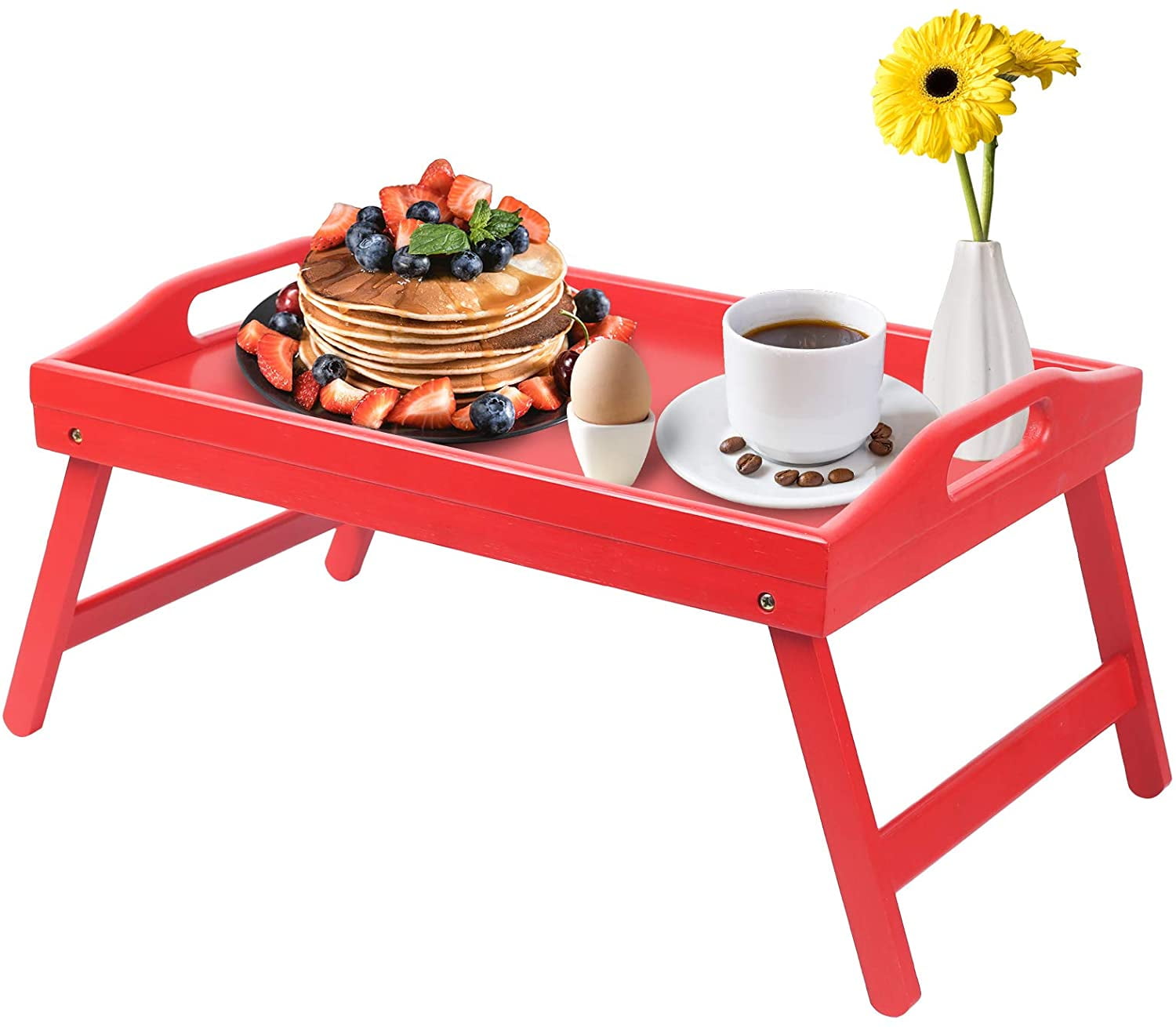 Breakfast Tray Folding Legs with Handles Kids Bed Tray Table for Sofa ...