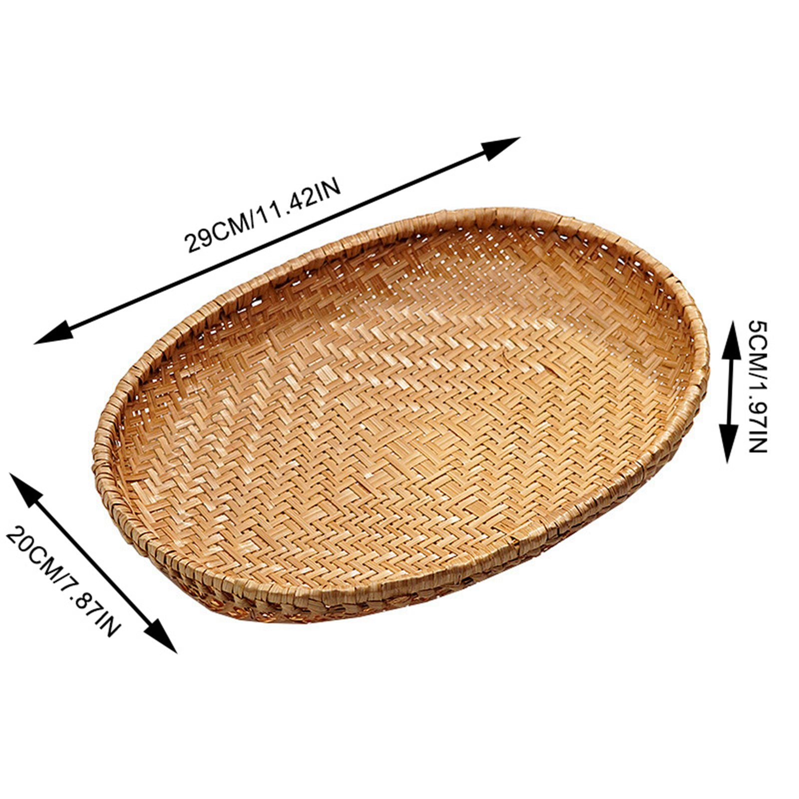 Breakfast Trays Bamboo Serving Tray Woven Bread Basket Decorative Woven ...