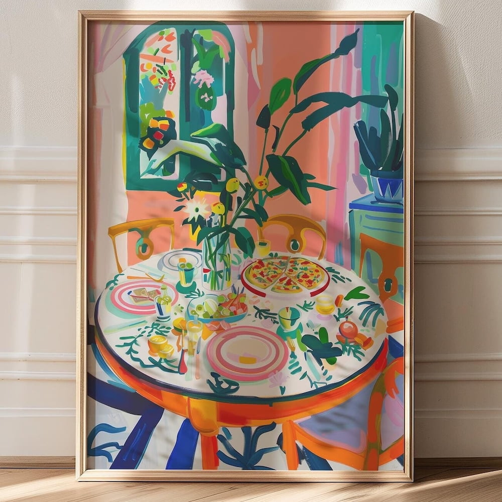Breakfast Wall Art, Colorful Kitchen Decor, Maximalist Art, Matisse ...