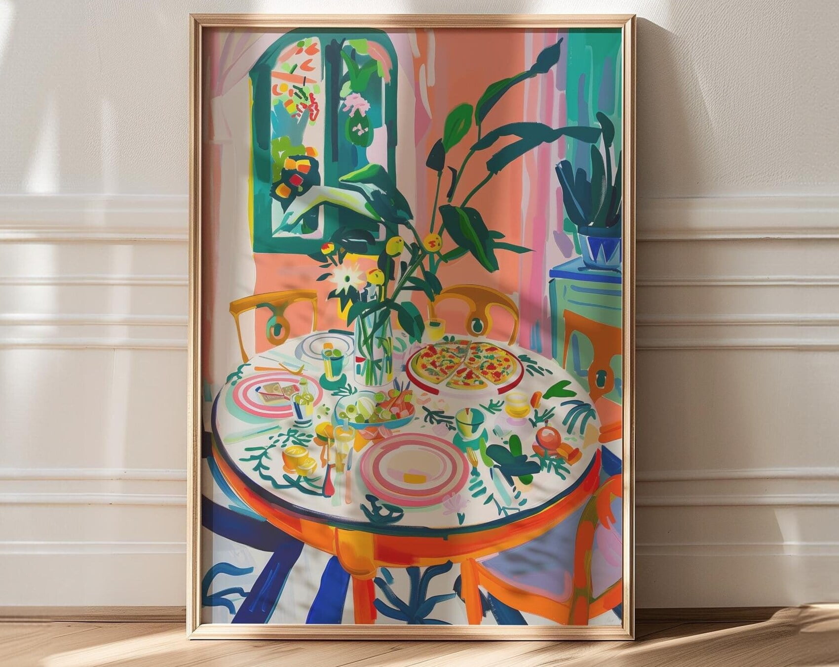 Breakfast Wall Art, Colorful Kitchen Decor, Maximalist Art, Matisse ...