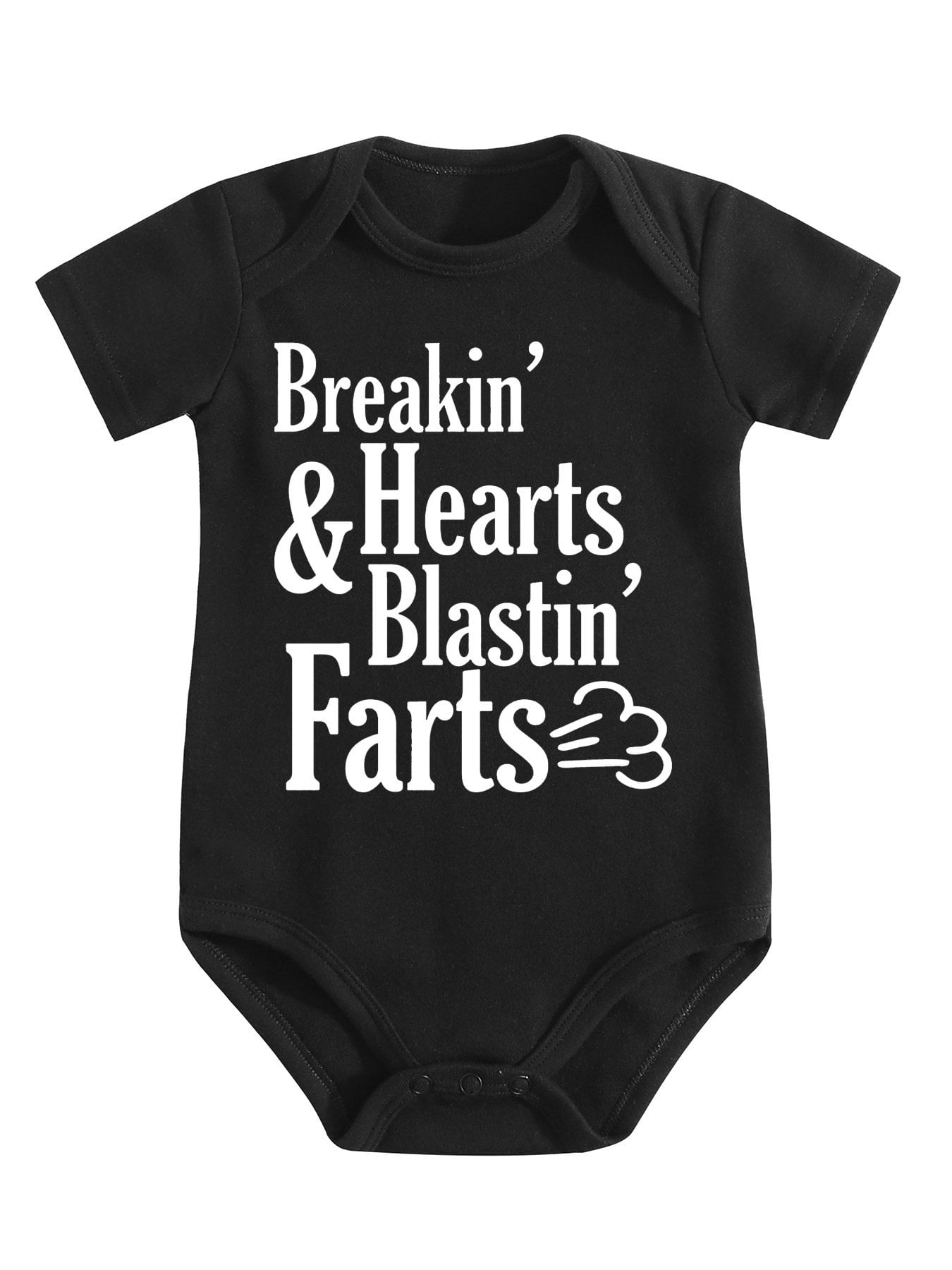 Breakin' Hearts & Blastin' Farts Baby Bodysuit Funny Cute Infant ...