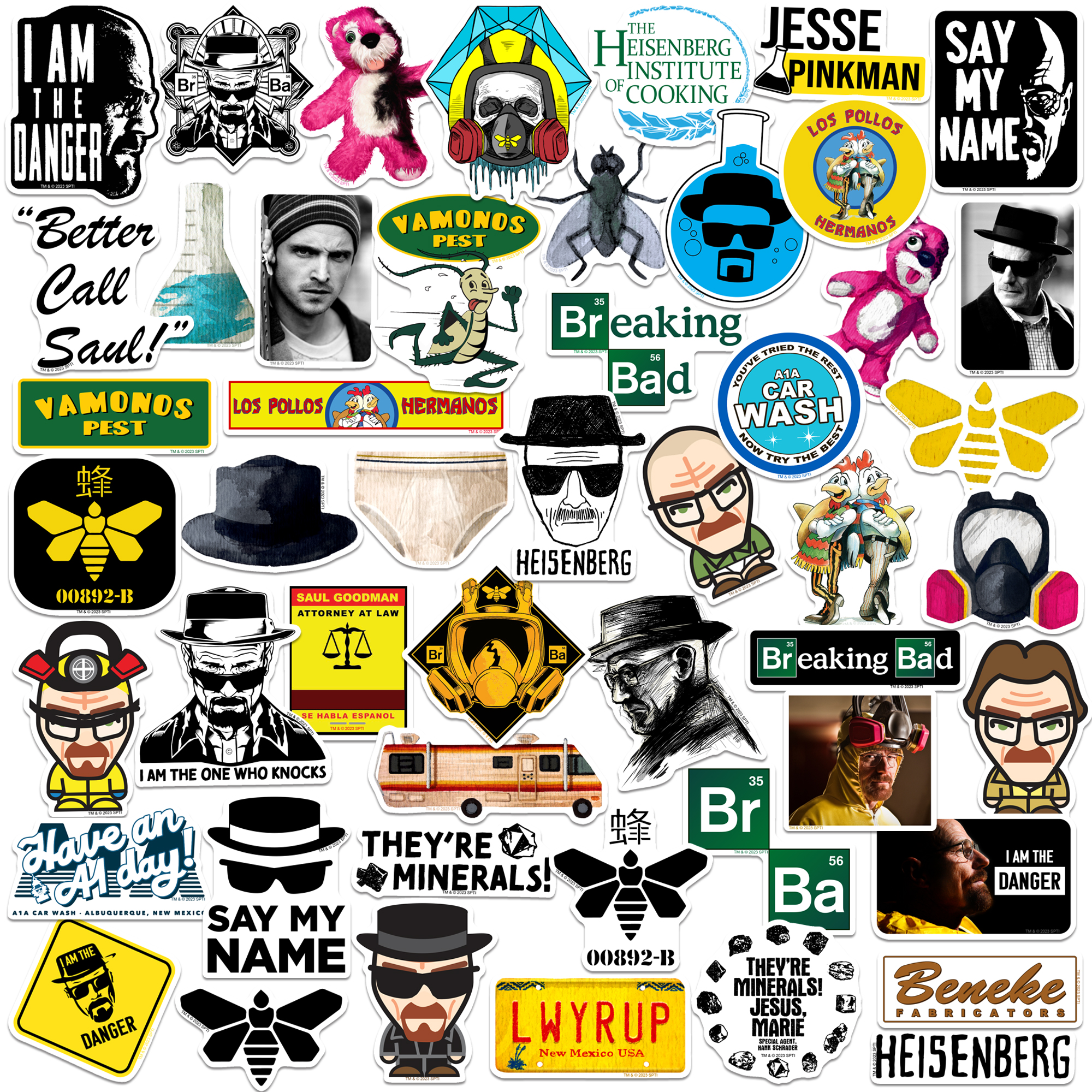 Breaking Bad 50ct Vinyl Large Deluxe Stickers Variety Pack - Laptop ...