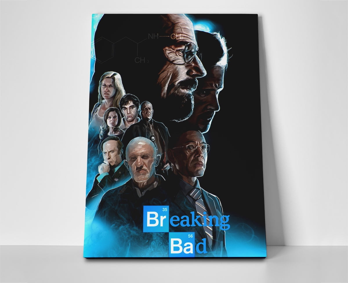 Breaking Bad Cast Poster or Wrapped Canvas - Walmart.com