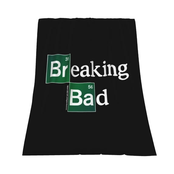 Breaking Bad Logo TV Show Blanket - Officially Inspired Iconic White & Green Logo Print with ...