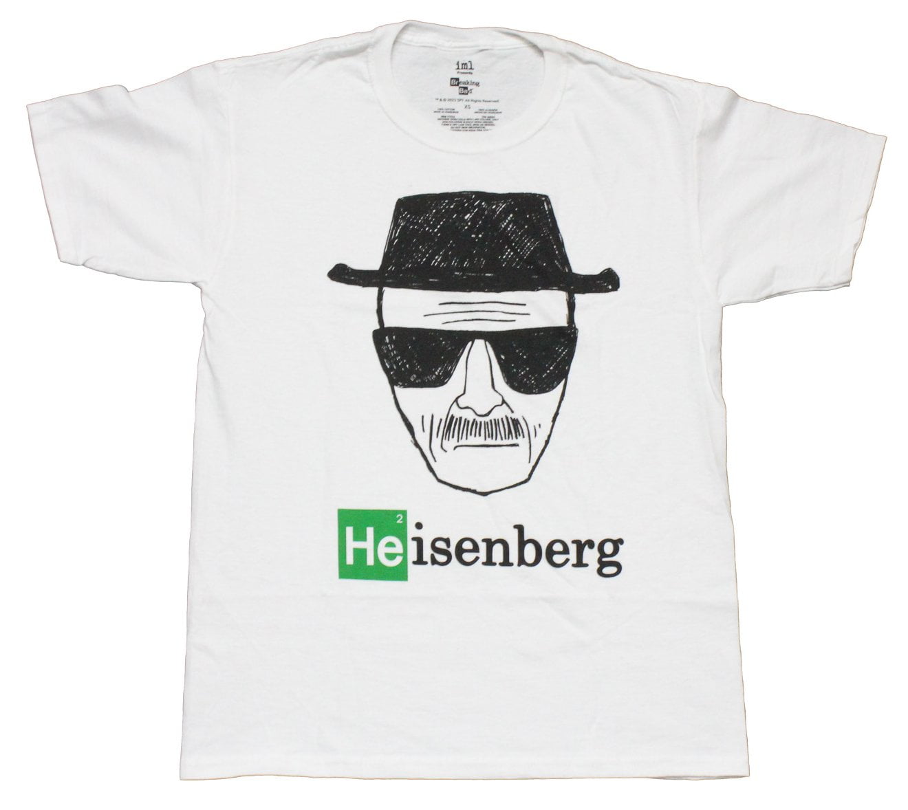 Breaking Bad Mens T-shirt - Heisenberg Classic Sketch Face (Small ...