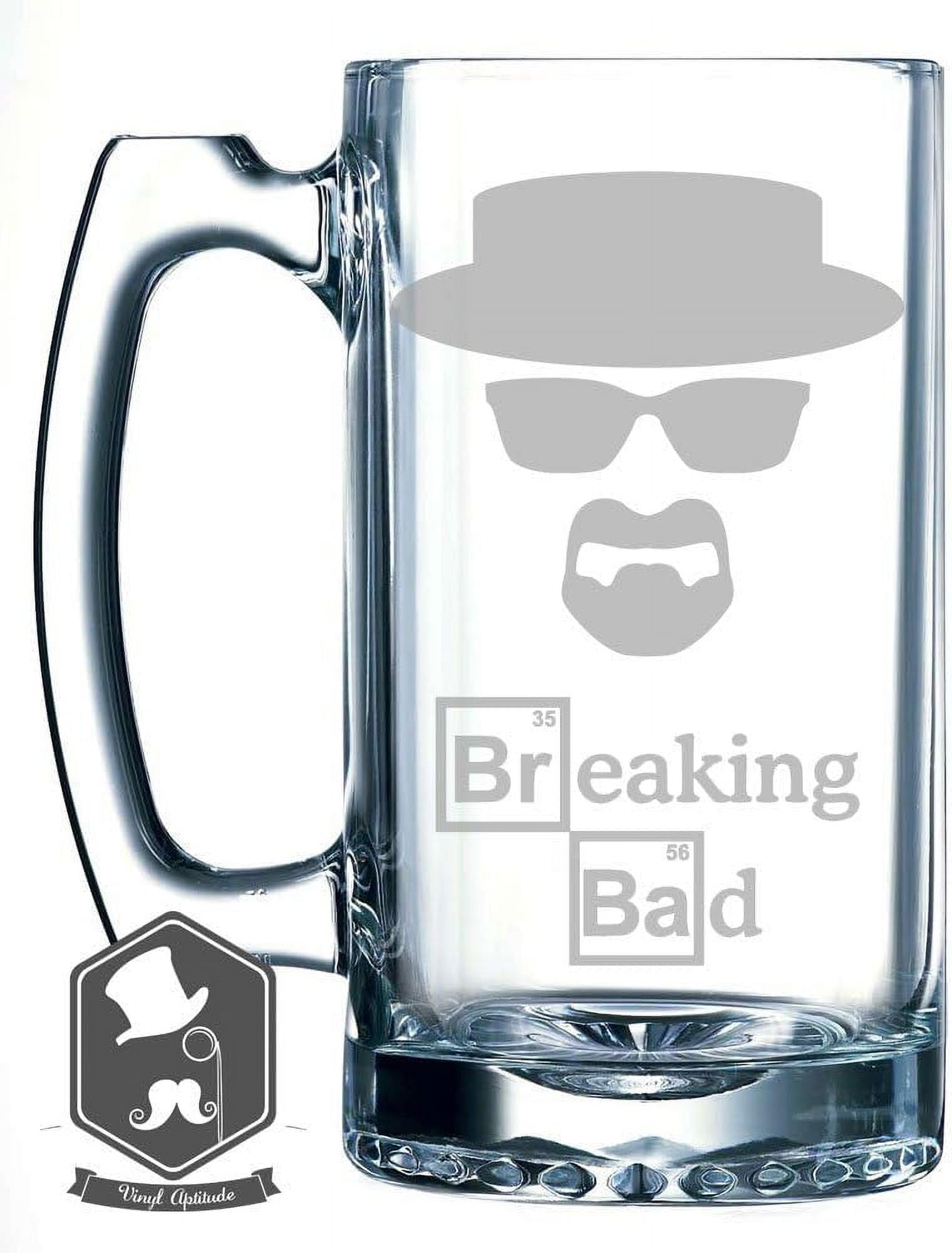 Breaking Bad White Face With Show Inspired 25 OZ Hand-made Etched Mug ...