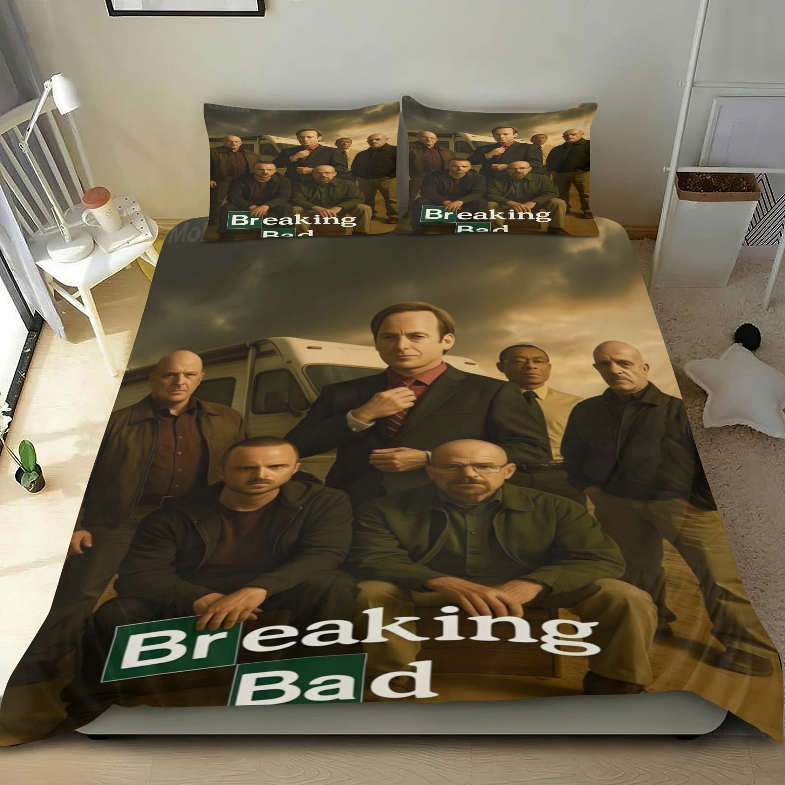 Breaking Bad thin bedding set has an iconic print,One duvet cover and ...